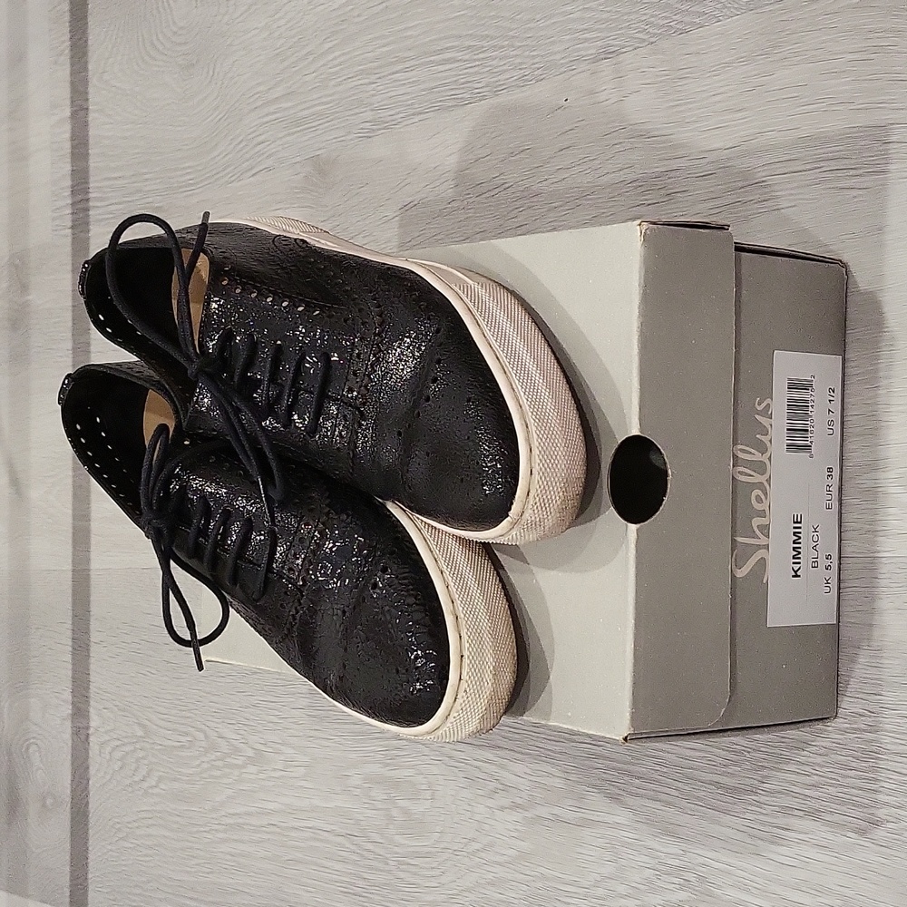 Shellys London Kimmie Brogue Perforated Platform Snea… - Gem